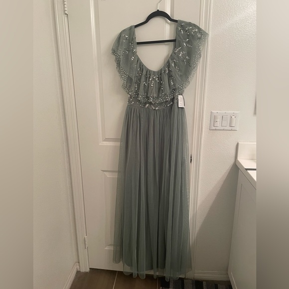 Maya | Dresses | Maya Deluxe Embellished Long Tulle Dress | Poshmark